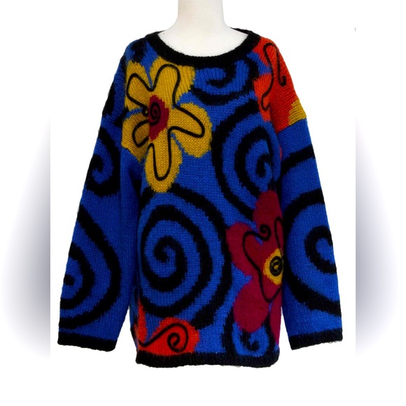 The Limited | Sweaters | Vintage Limited 8s90s Mohair Sweater Abstract ...